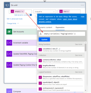 Power Automate - Using FetchXML, Retrieve More Than 5000 Records.