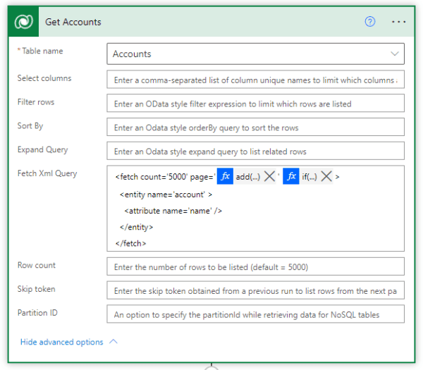 Power Automate Using Fetchxml Retrieve More Than 5000 Records